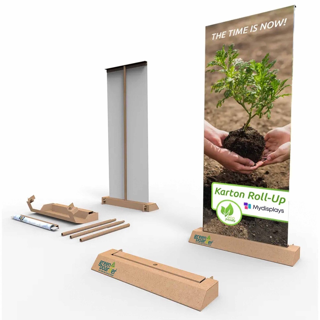 Karton Roll-up inkl. Druck - Nachhaltig werben
